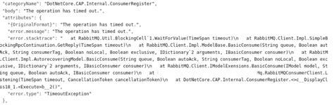 Rabbitmq Basicconsume Timeoutexception · Issue 1405 · Dotnetcorecap · Github