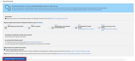Adm On Prem Cloud Connector Netscaler Application Delivery Management
