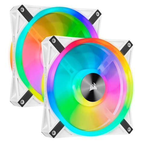 ICUE QL140 RGB 140mm PWM White Fan Dual Fan Kit With Lighting Node