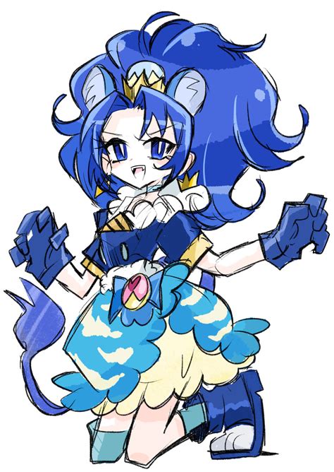 Safebooru 1girl Absurdres Animal Ears Blue Eyes Blue Gloves Blue Hair