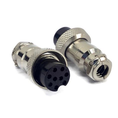 9 Pins Female Circular Connector 16mm Gx16