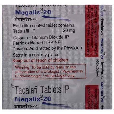 Megalis 20 Mg At Rs 356 Box Ed Medicine In Nagpur Id 2851488207691