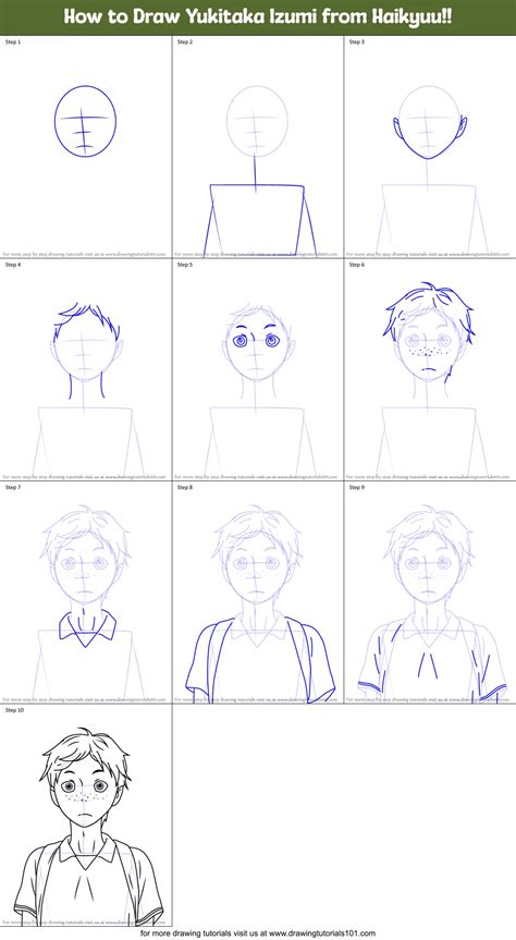 How To Draw Yukitaka Izumi From Haikyuu Haikyuu Step By Step