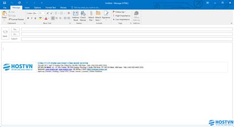 Hướng dẫn tạo chữ ký trong Outlook Tài liệu hướng dẫn sử dụng dịch vụ hosting vps email HOSTVN