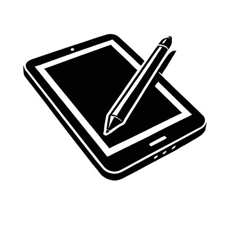 Tablet With Pen Icon 57994518 Vector Art At Vecteezy