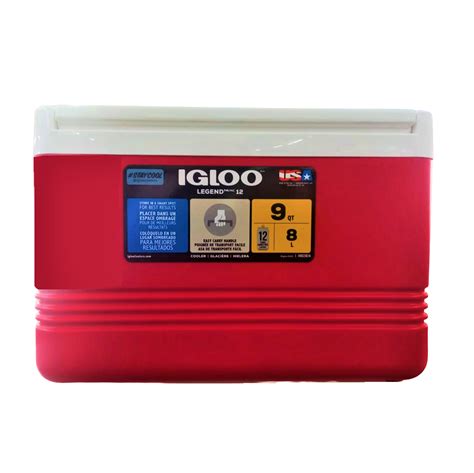 Hielera Legend 9 Qt Roja 12 Latas Igloo Torke