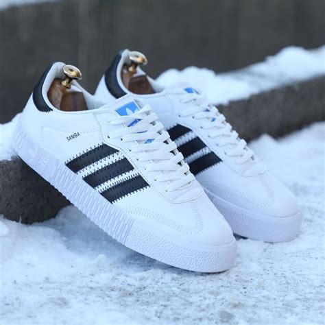 کفش کتونی طرح آدیداس سامبا سفید فطرس اسپرت