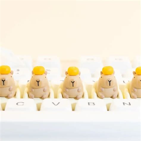 Leisure Capybara Keycap Playful Makeover Kawaiikeycaps