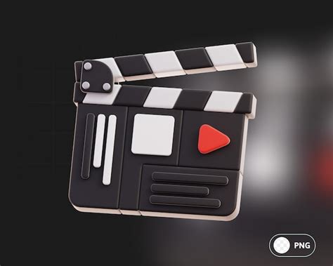 Premium Psd Clapperboard Movie Production Device And Tools 3d Illustration