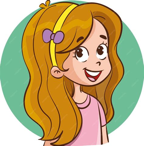 детский портрет мультфильм векторная иллюстрация Премиум векторы