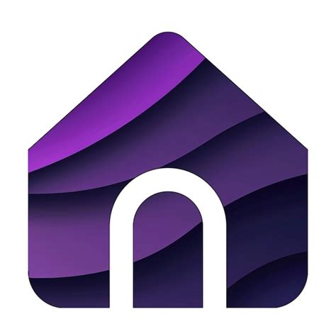 Image Icons Home Minimalist Graphic Purple Waves Premium Ai Generated