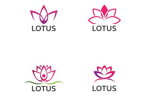 Lotus Flower Logo Design Vector Icon Graphic By Nur Design · Creative