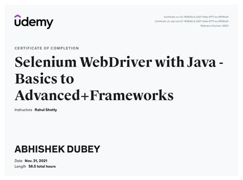 Abhishek Dubey On Linkedin Completed Selenium Webdriver With Java