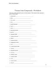 Master Ternary Ionic Compounds With This Worksheet Practice Course Hero