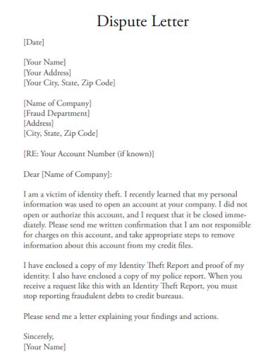 48 Sample Of Dispute Letter WyattKenya