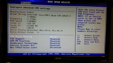 My BIOS Settings For Core 2 Quad Q9650 3 97ghz Overclock On Air YouTube
