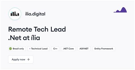 ília Is Hiring A Remote Tech Lead Net ília Remotework Remotejob