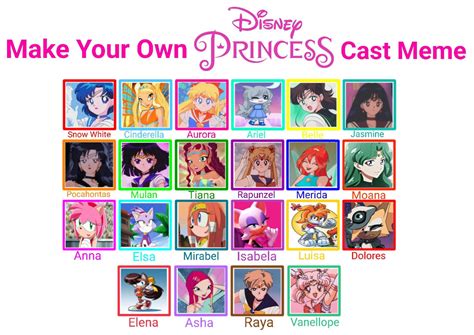 My Disney Princess Cast Meme Remake By Dreypare On Deviantart