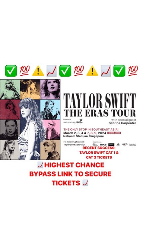 Taylor Swift Bypass Link Tickets And Vouchers Event Tickets On Carousell