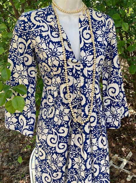 70s Saybury Blue White Floral Sundress Dress Gem