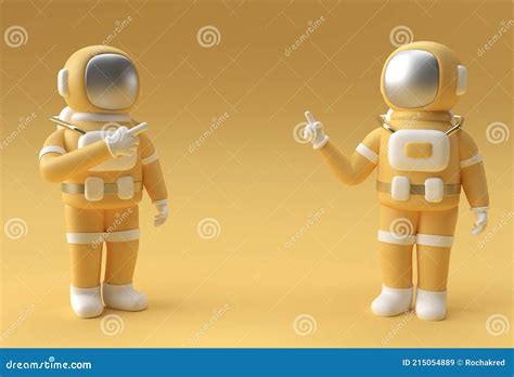 3d Render Spaceman Astronaut Hand Pointing Finger Gesture 3d