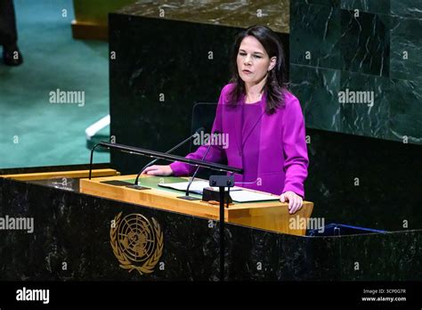 New York 23rd Sep 2025 Un General Assembly President Annalena