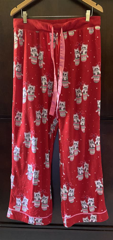 Nick And Nora Pajama Pants Cats Kittens Size Large Euc Gem