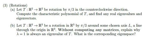 solved 3 rotations a let t r2 r2 be rotation by 7 3