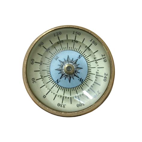 Brass Lenticular Compass With A Floating Dial Paper Weight Marinerskart