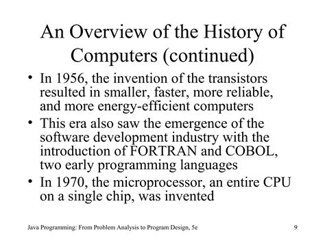 Chapter 1 An Overview Of Computers And Programming Languages Ppt