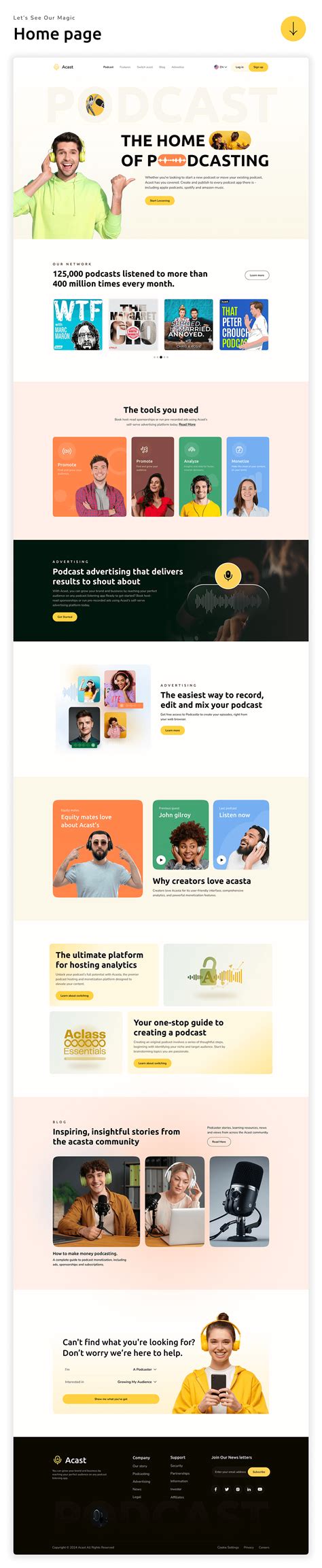 Podcast Landing Page Behance