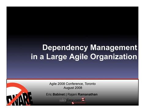 Dependency Management In A Large Agile Organization Ppt