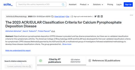 The 2023 Acr Eular Classification Criteria For Calcium Pyrophosphate Deposition Disease