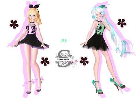 Tda Sheer Dress Miku And Rin Dl By Evelyn Sama On Deviantart