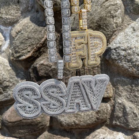 Overflow Stones Loaded With Diamond Iced Out Personalized Custom Name