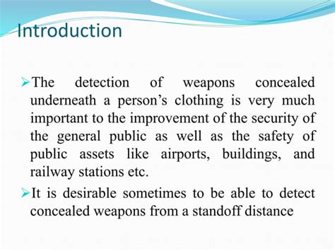 Concealed Weapon Detection Using Digital Image Processing Pptx Cameras And Camcorders