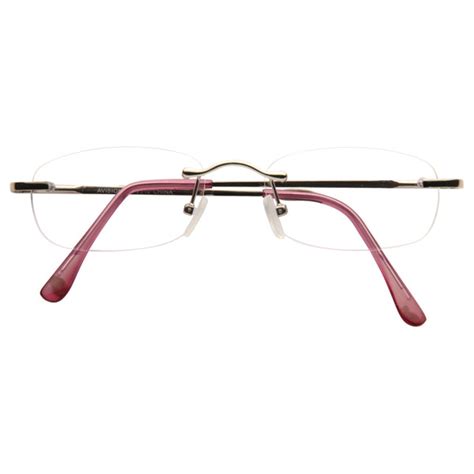 Grace Slim Rimless Rectangular Clear Glasses Cosmiceyewear