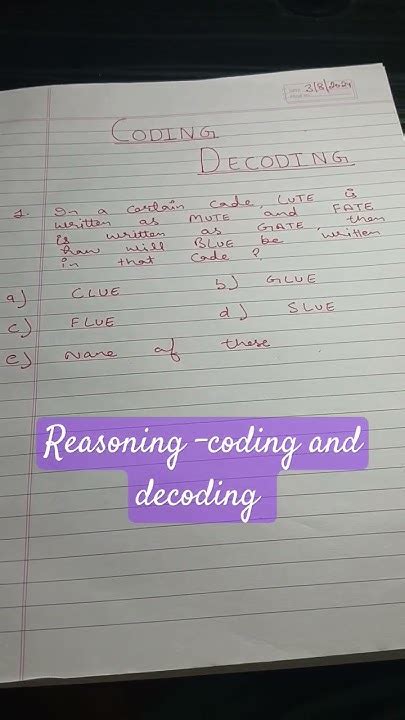 Reasoning Coding Decoding Jkpsc Upsc Jkssb Sona Mam🎯💯 Youtube