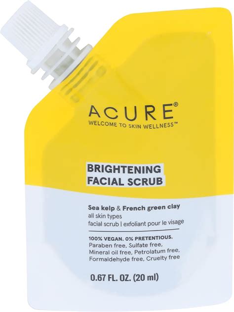 Acure Brightening Facial Scrub 20ml Bigamart