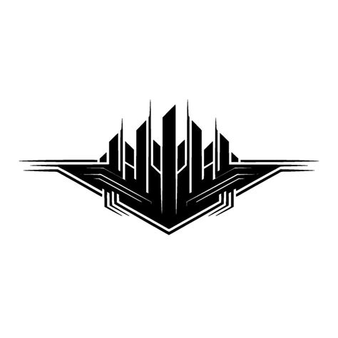 Abstract Cityscape With Glowing Lines Futuristic 67540660 Vector Art