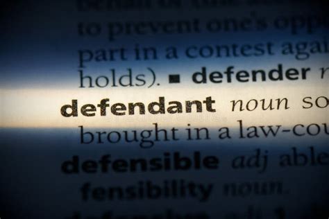Dictionary Word Defendant Stock Image Image Of Sylables Typed 5354963