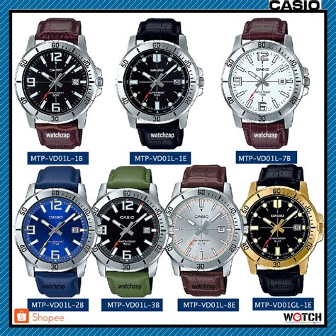 Casio Standard นาฬิกาข้อมือผู้ชาย สายหนัง รุ่น Mtp Vd01l Series Itq1brqf 8 Thaipick