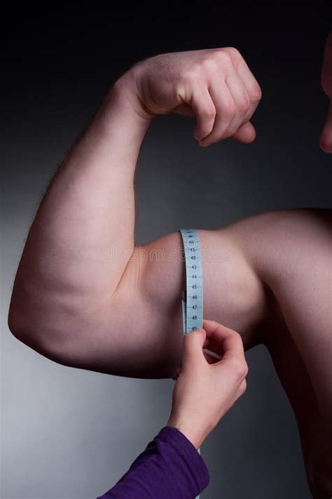 Measuring Bicep Stock Photo Image Of Handsome Energy 19008828