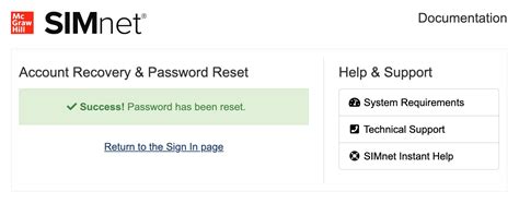 Resetting Your Password Simskills Learner