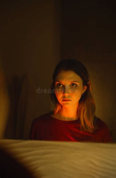 Portrait Of A Beautiful Mysterious Woman Who Stands In The Bathroom At
