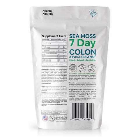 Atlantic Naturals Sea Moss 7 Day Colon Parasite Cleanse Get 100 Best