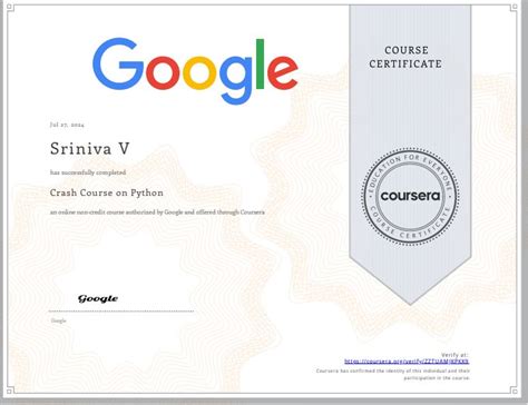 sriniva v on linkedin python coursera codingjourney