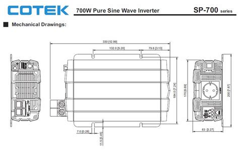 Cotek Sp700 224 700 Watt 24 Volt Pure Sine Wave Inverter En Certified