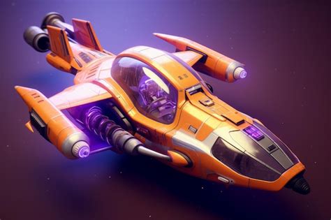 Premium Ai Image A Spaceship 3d