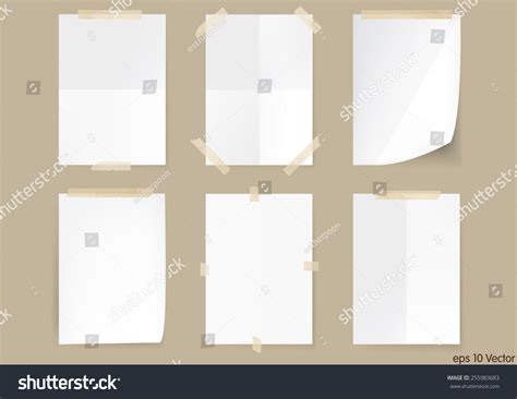 Set White A4 Size Paper Sheet Stock Vector Royalty Free 255983683